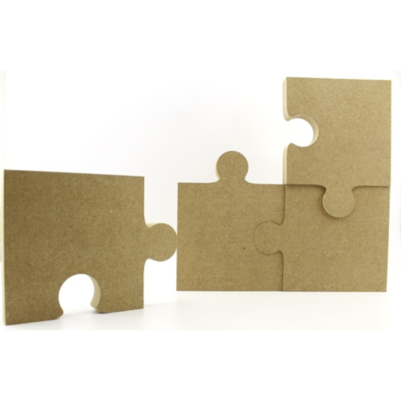 18mm MDF Freestanding 4 Piece Jigsaw Puzzle - Lorna Jayne Craft Shapes