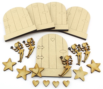 MDF Fairy Doors 6mm - Lorna Jayne Craft Shapes