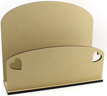 MDF Letter Rack - With Hearts - Lorna Jayne