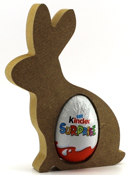 Kinder Egg Holder Sitting Bunny Rabbit Freestanding MDF - Lorna Jayne