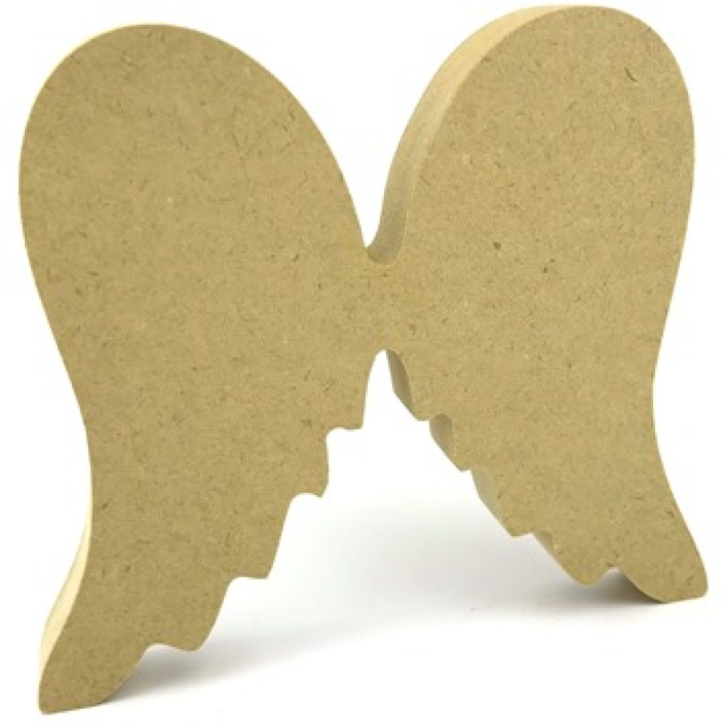 18mm MDF Freestanding Angel Wings Shape - Lorna Jayne Craft Shapes